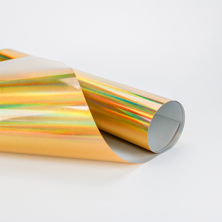 GSL002# Holographic Gold Htv Vinyl Heat Transfer Film Iron On T Shirt ...